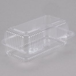 Sub Hoagie Hinged Clear Container 10 pieces